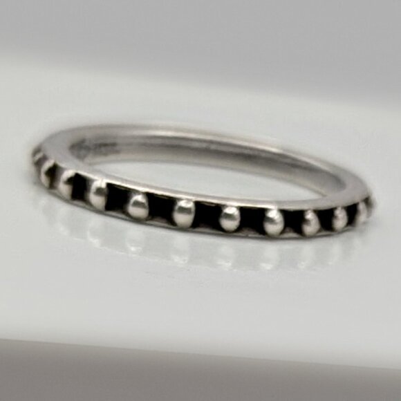 Vintage | Jewelry | Vintage Stacking Ring Sterling Silver Dotted Band ...
